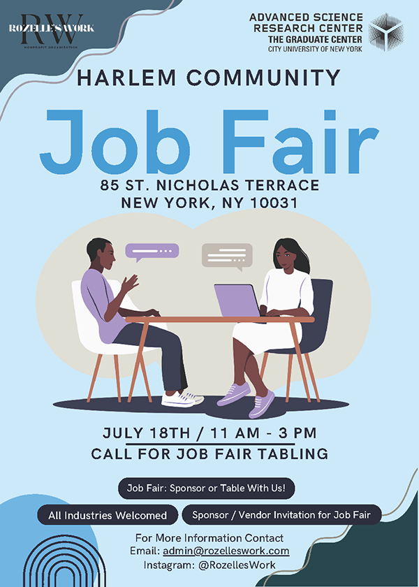 Harlem Community Job Fair – The Advanced Science Research Center
