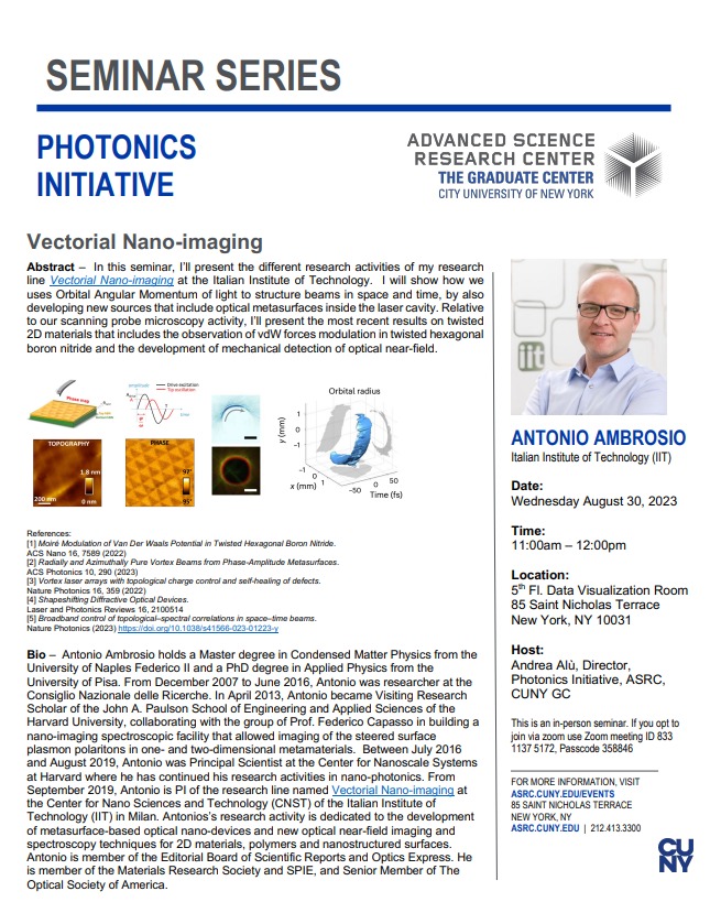 Fall 2023 Photonics Initiative Seminar: Antonio Ambrosio – The Advanced ... Fall 2023 Photonics Initiative Seminar: Antonio Ambrosio – The Advanced ...